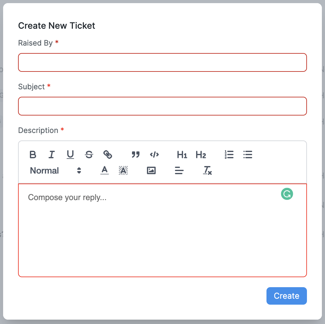 a design to reflect mandatory fields · Issue #385 · frappe/helpdesk · GitHub