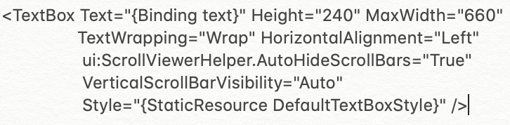 'ScrollViewerHelper.AutoHideScrollBars = true' not work in TextBox with ...