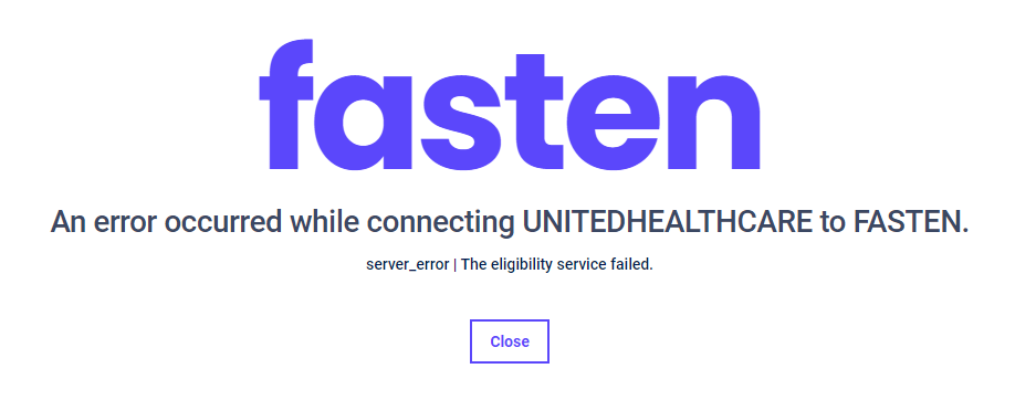 United Healthcare broken · Issue #318 · fastenhealth/fasten-onprem · GitHub