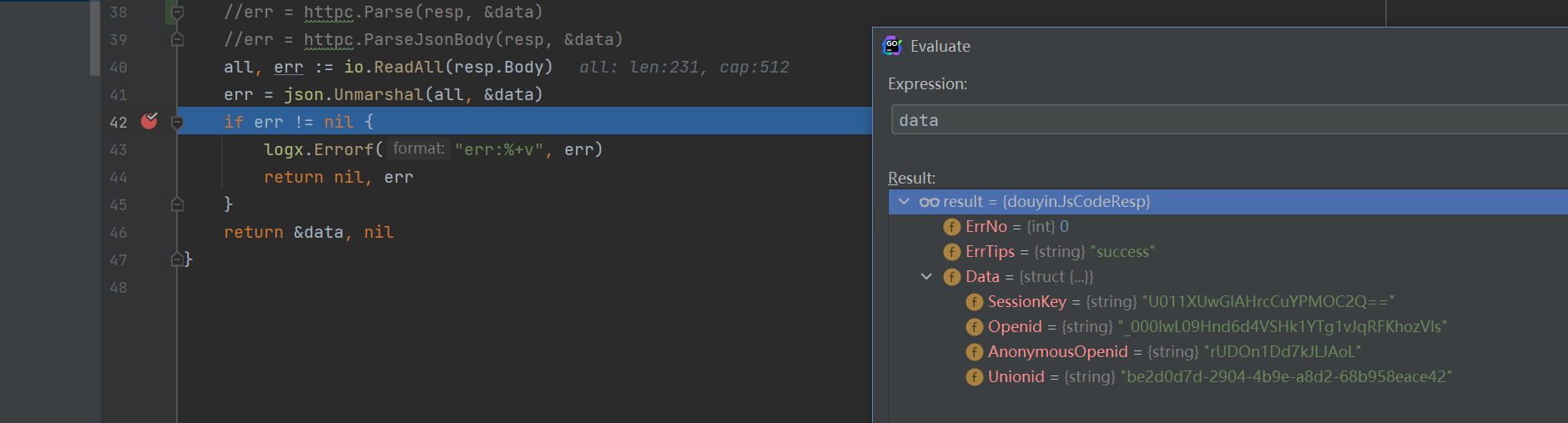 httpc reponse parse to struct err · Issue #2253 · zeromicro/go-zero · GitHub