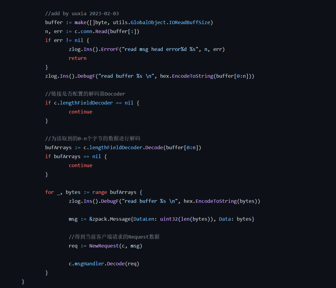 connection StartReader 处理数据,解码之后只有数据前8位,导致数据丢失 · Issue #178 · aceld/zinx · GitHub