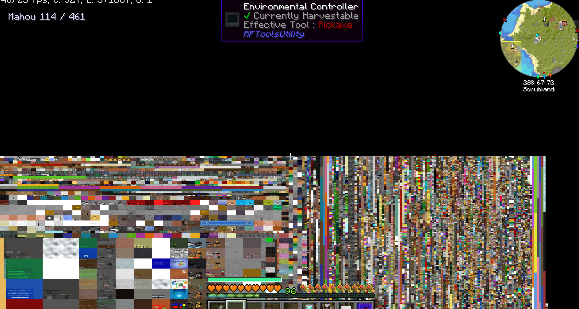 looking at rftools environmental controller makes the screen have broken textures · Issue #92 ...