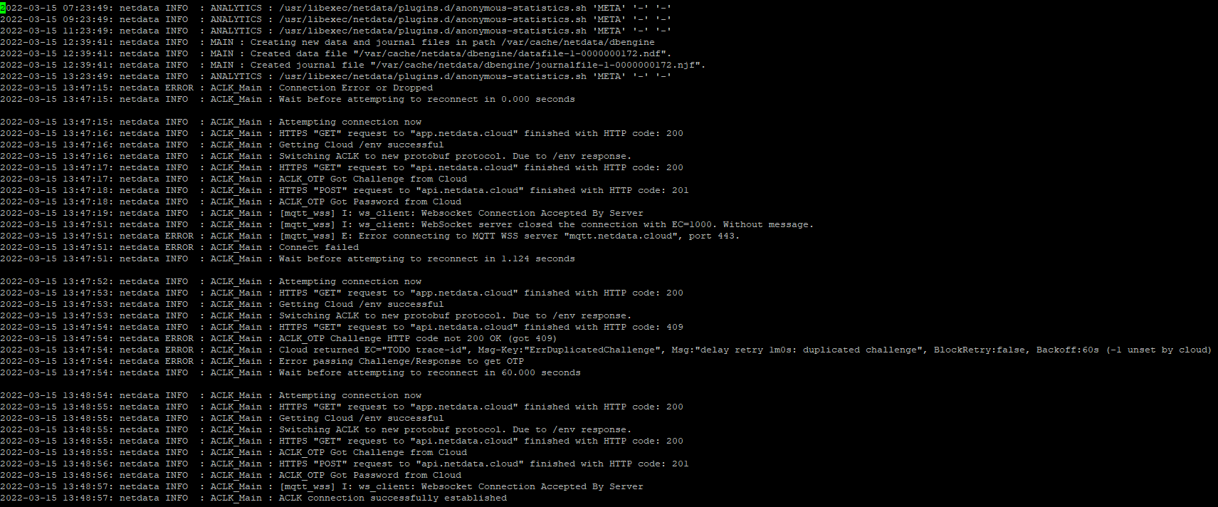 [Bug]: Node is unreachable but service is running · Issue #12406 · netdata/netdata · GitHub