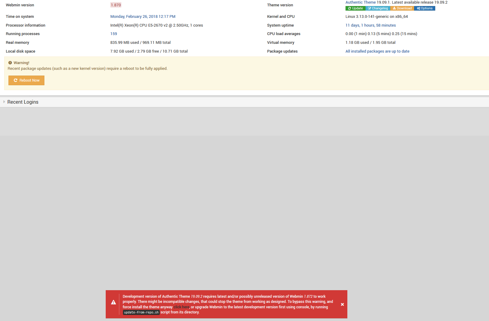 Checking for developmental versions even with option set to No · Issue #1028 · webmin/authentic ...