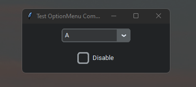 ComboBox Disabled Color issue · Issue #161 · TomSchimansky/CustomTkinter · GitHub