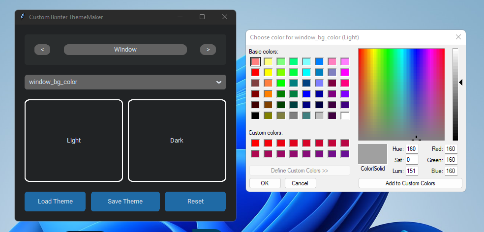 Made a theme maker with customtkinter, want to contribute ...