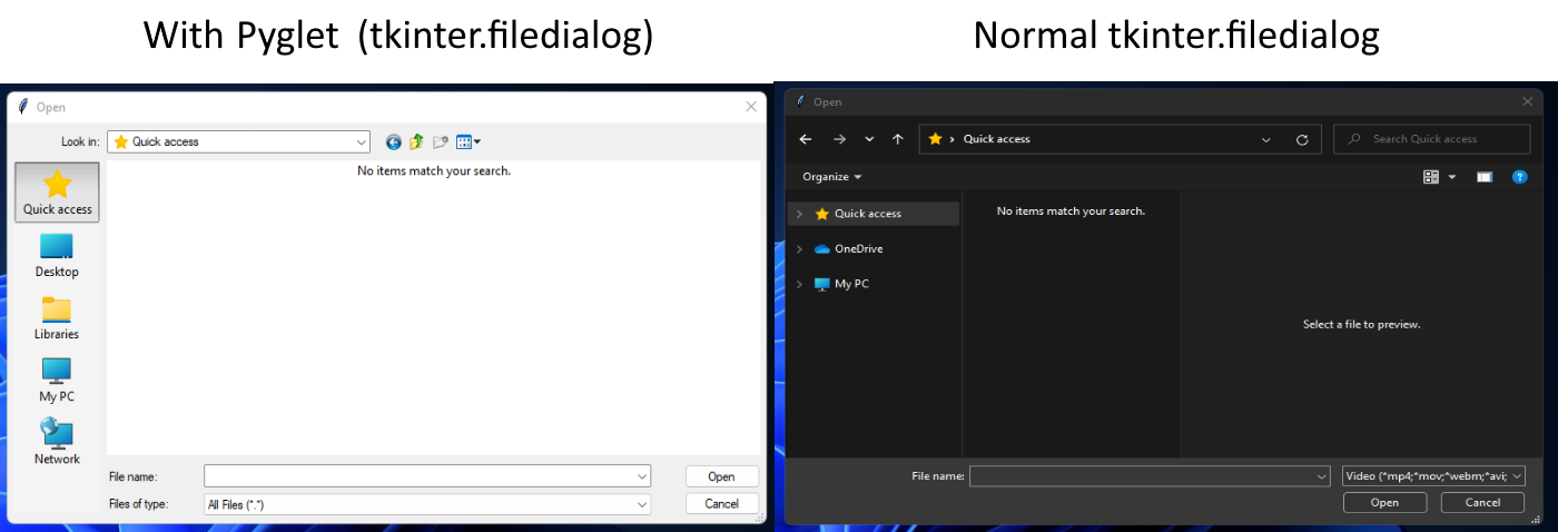 Pyglet is changing the tkinter.filedialog/file_explorer theme · Issue ...