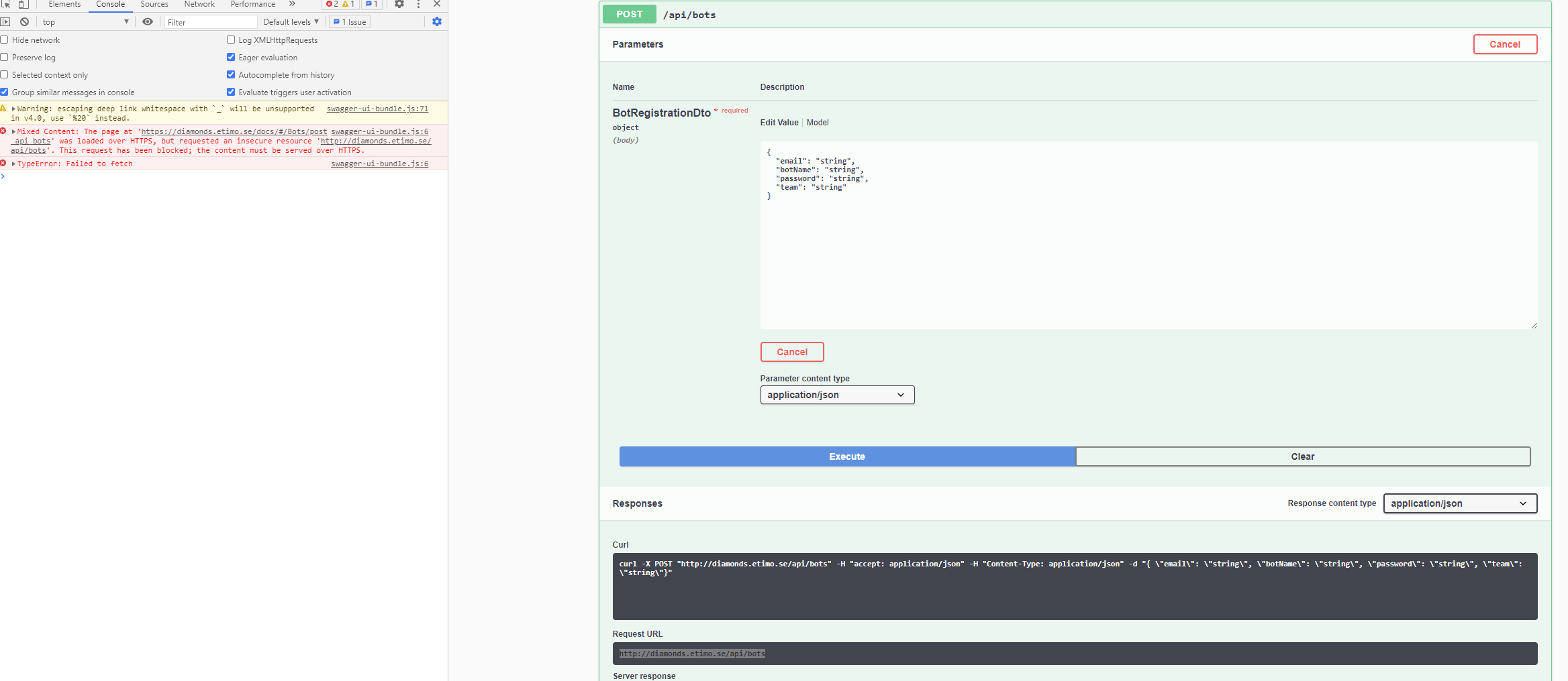Swagger fails to fetch · Issue #162 · Etimo/diamonds2 · GitHub