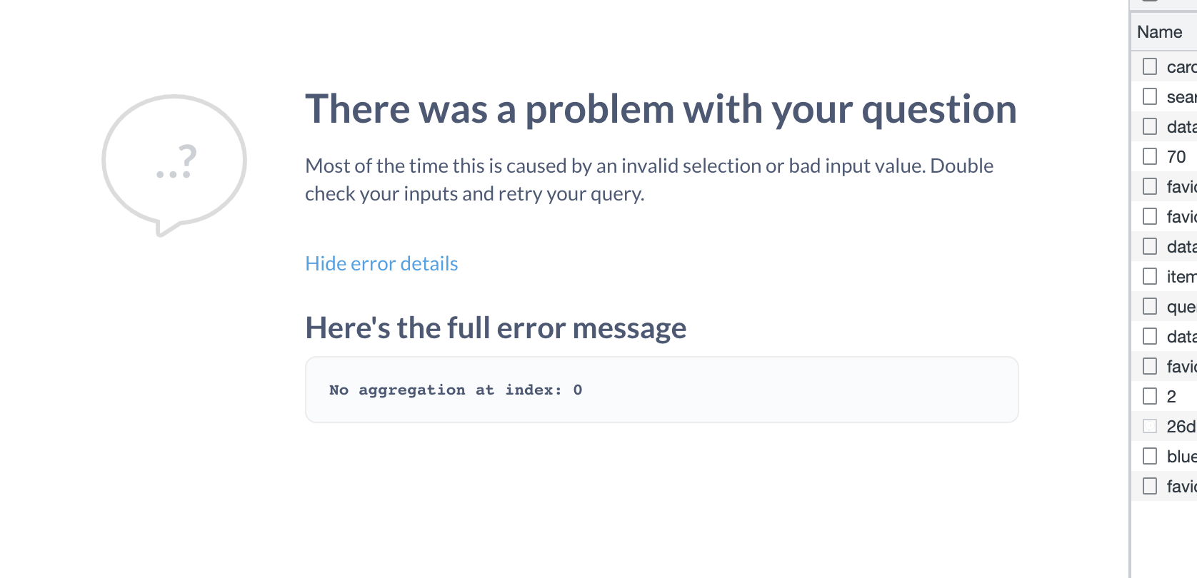 Question with source query containing aggregation and sorting by that aggregation fails on ...