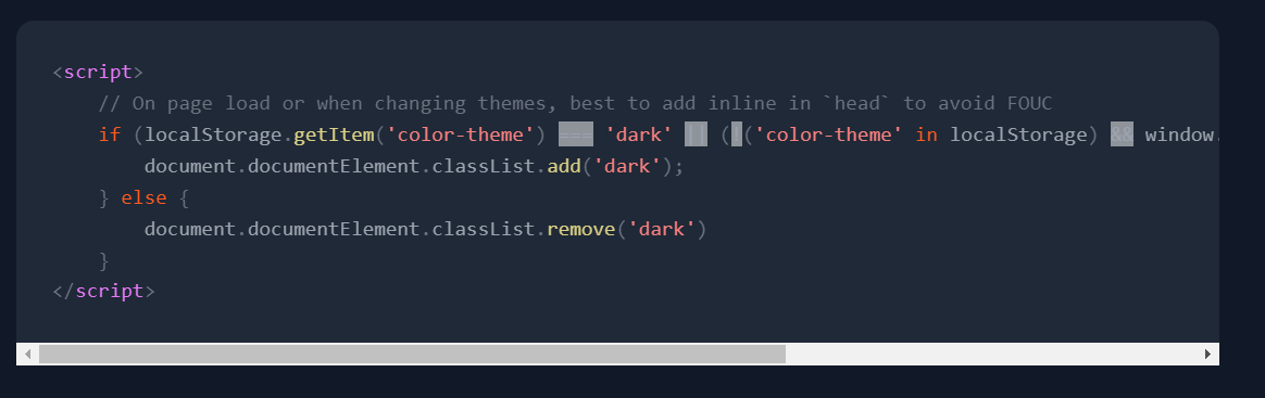 DOCS: Operators barely visible in Dark Mode Switcher Code Snippet · Issue #323 · themesberg ...