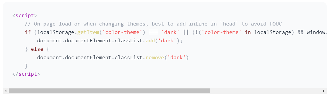 DOCS: Operators barely visible in Dark Mode Switcher Code Snippet · Issue #323 · themesberg ...