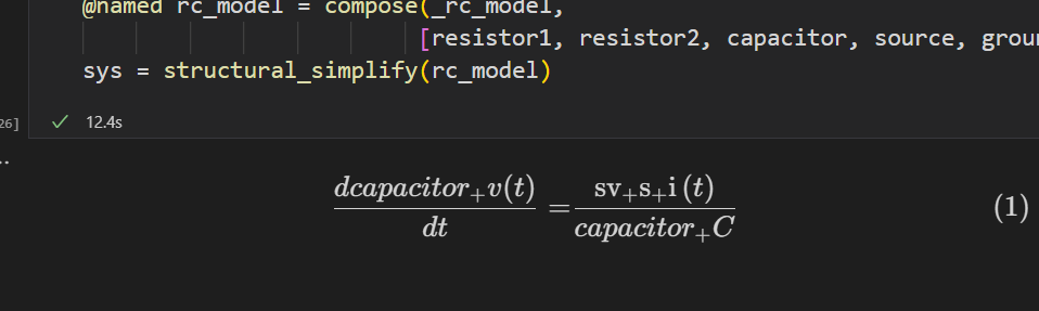 When connect to a 'connector' directly, stream marked variables change to equality marked ...