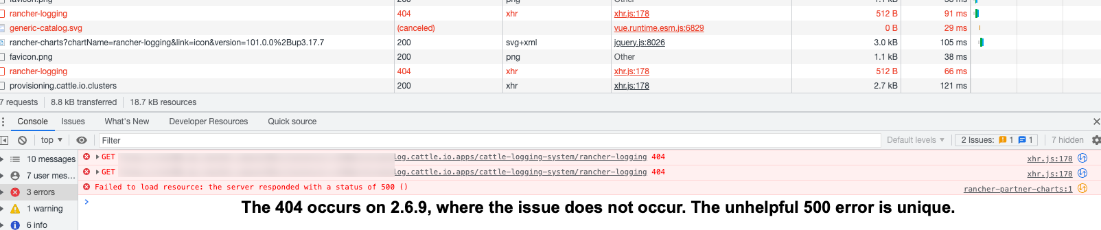 [BUG] Cannot install charts on AKS cluster with rancher 2.7.0-rc10 · Issue #7442 · rancher ...