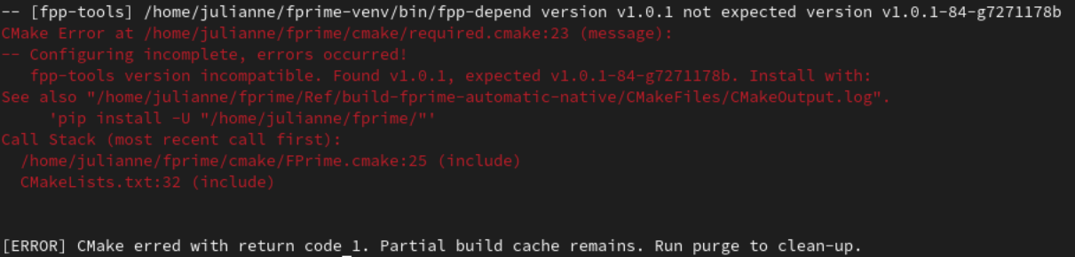 fpp-tools version incompatible · Issue #1478 · nasa/fprime · GitHub