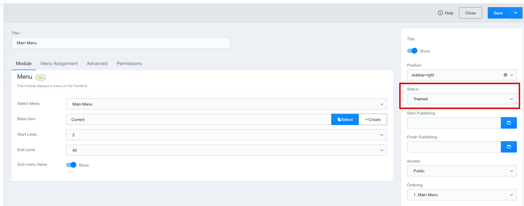Inconsistent status field in module form · Issue #83 · joomla-projects/j4adminui · GitHub