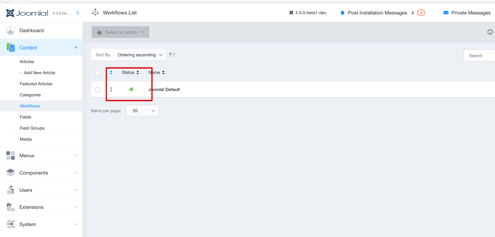 Inconsistent publish column for workflows · Issue #94 · joomla-projects/j4adminui · GitHub