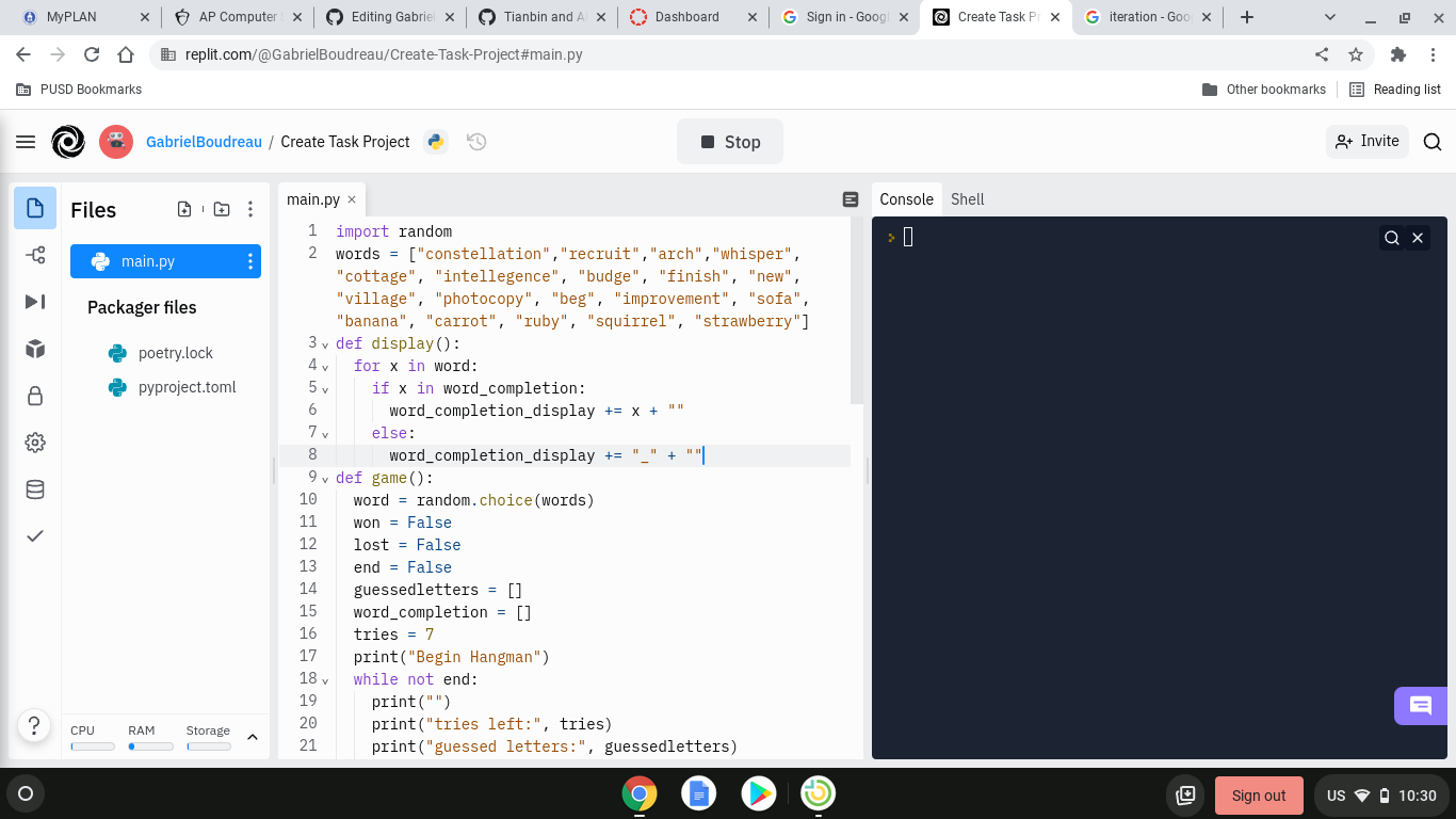 Gabriel Boudreau Create Task - TheRadRabbidRabbit/Team-Lovelace GitHub Wiki