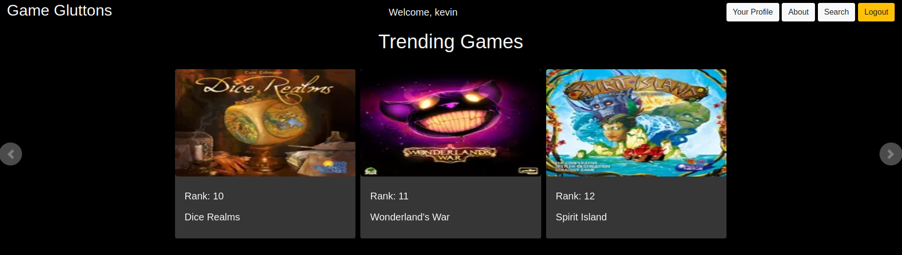 GitHub - SaidNivek/game_gluttons