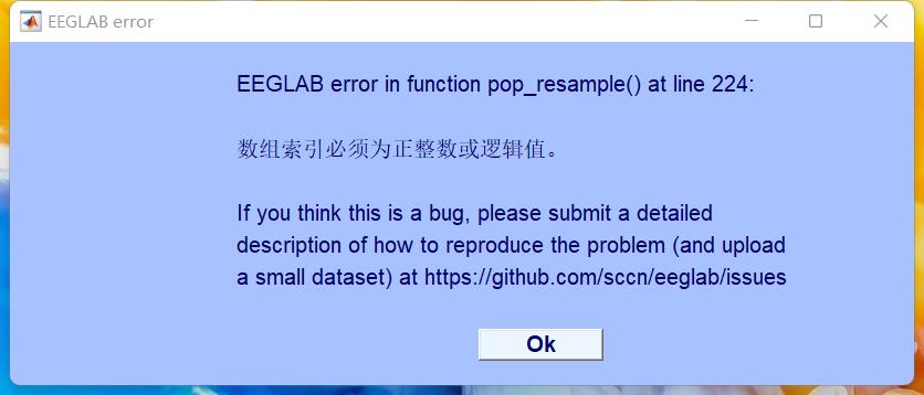 Eeglab Error In Function Popresample At Line 224 · Issue 515 · Sccneeglab · Github 8958