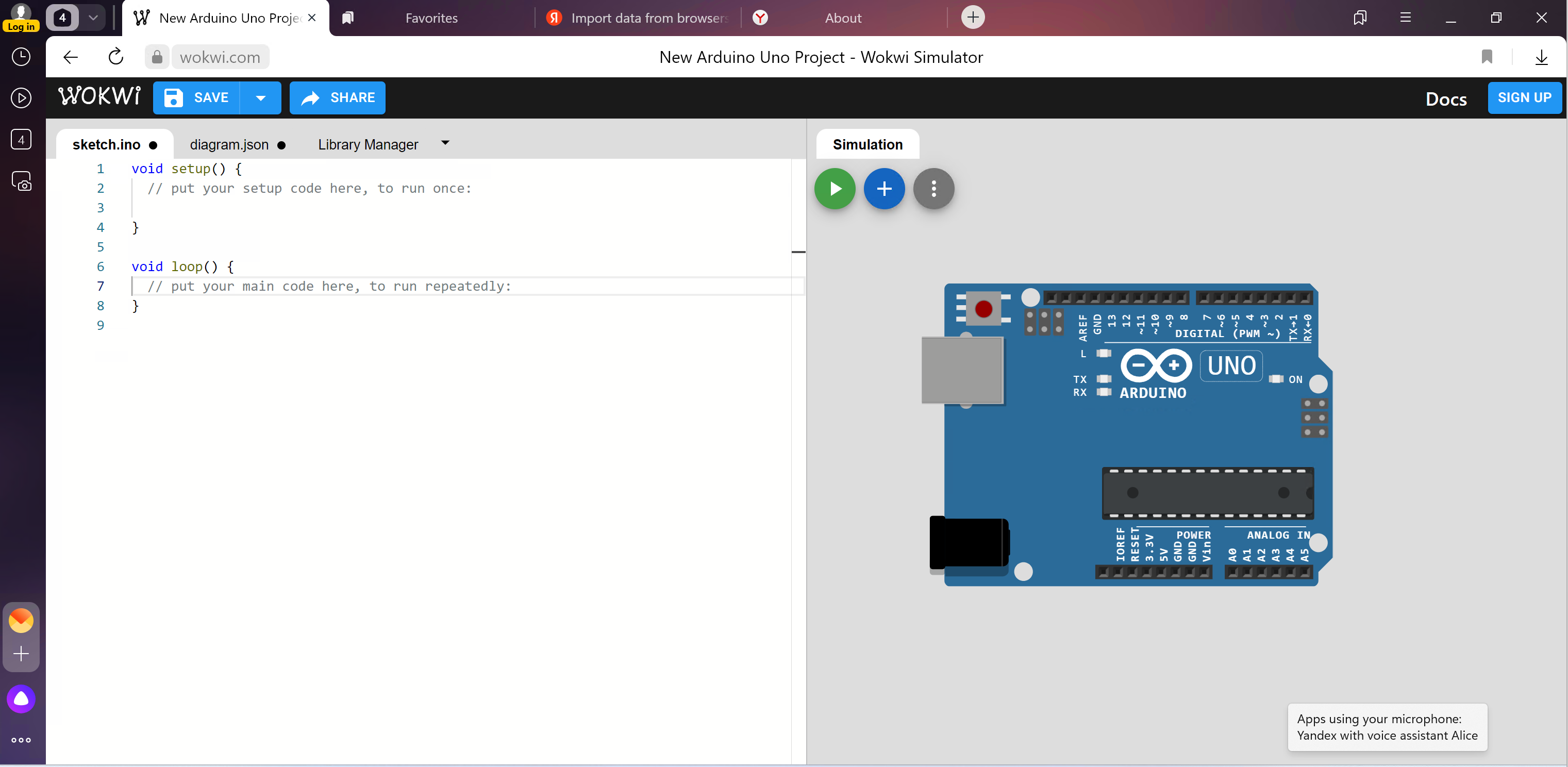Does not work on Yandex ! · Issue #547 · wokwi/wokwi-features · GitHub