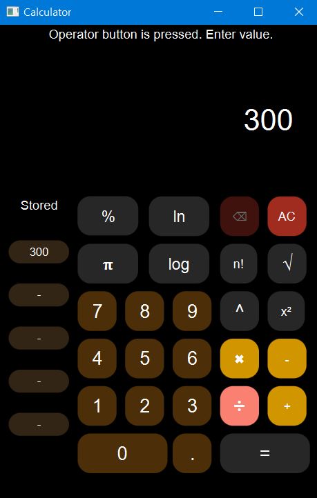 GitHub - lina127/StoreCalculator: Calculator stores up to 5 values and ...