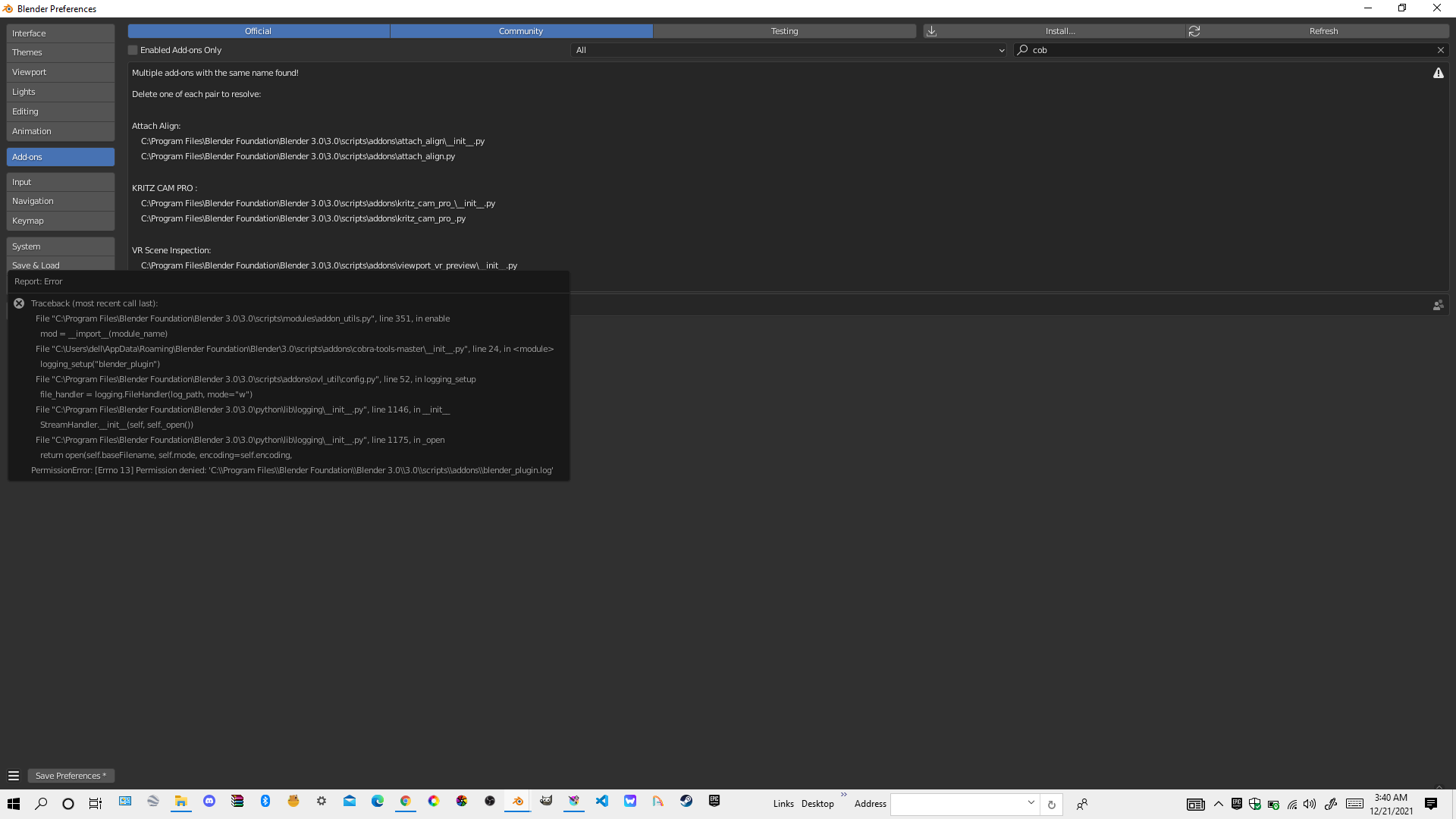permission denied error · Issue #153 · OpenNaja/cobra-tools · GitHub