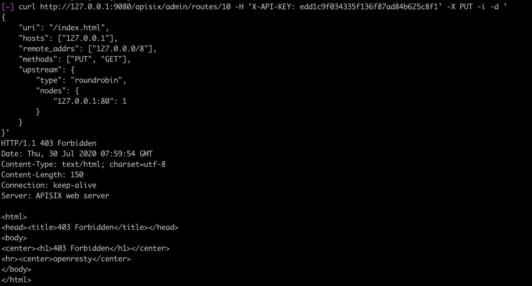 Request Help Failed To Access Admin Api Return 403 Always · Issue 1939 · Apacheapisix · Github