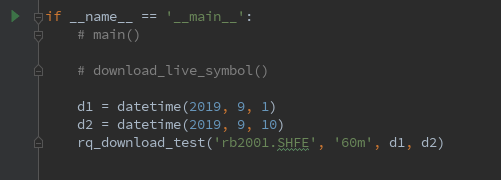 运行CTA策略，通过RQData获取历史数据时，报异常 · Issue #2089 · vnpy/vnpy · GitHub