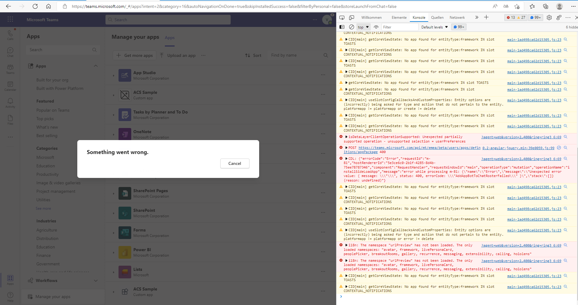 Uploading manifest with supportsCalling and supportsVideo fails with BadRequest · Issue #6007 ...