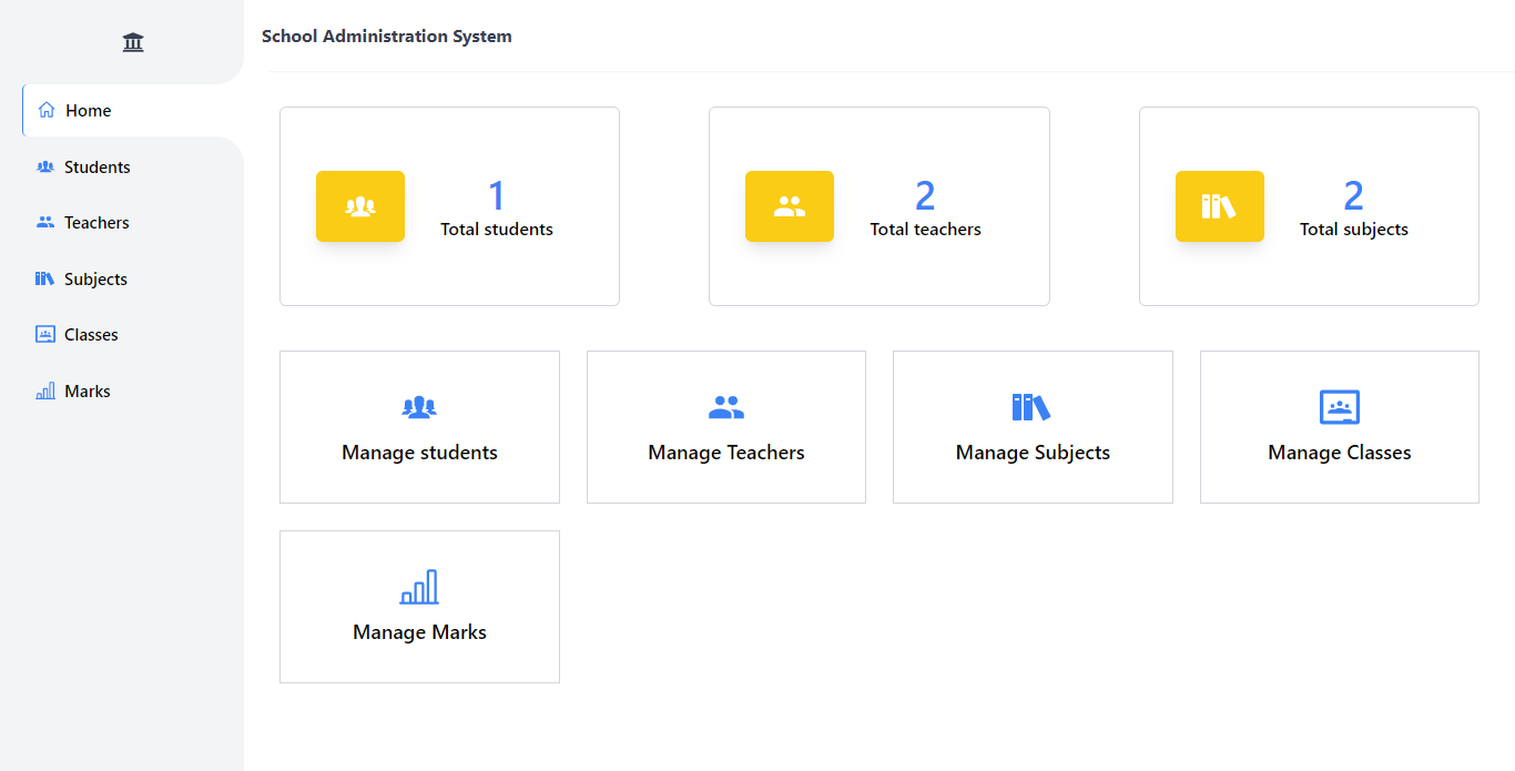 GitHub - ThunderboltForEver/school_administration: Full stack dashboard made with react.js and ...