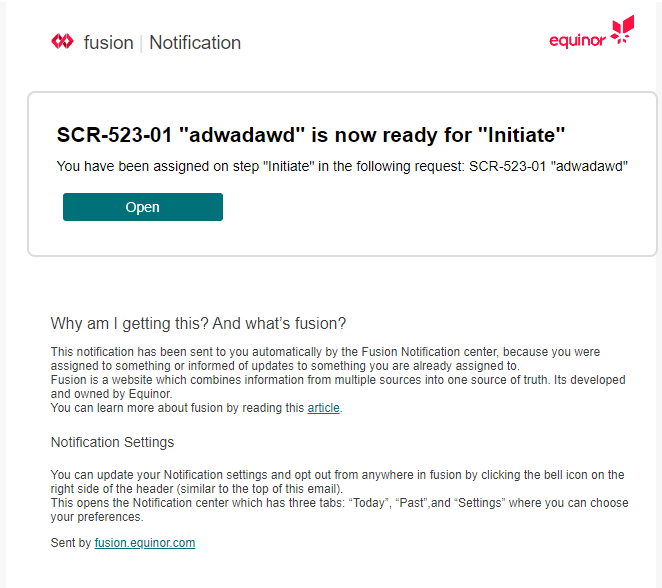 Fusion Notifications · Issue #378 · equinor/fusion-project-portal · GitHub