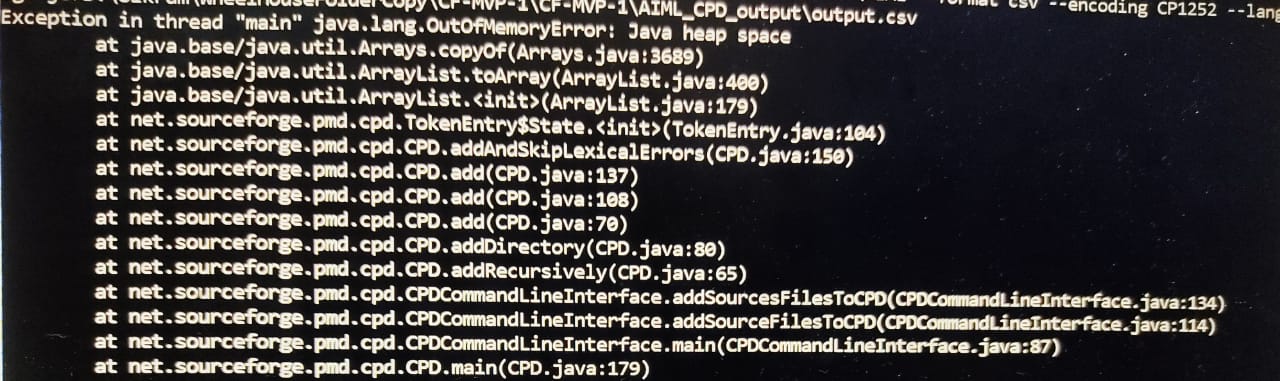 [javascript] CPD giving out of memory heap error · Issue #3480 · pmd/pmd · GitHub