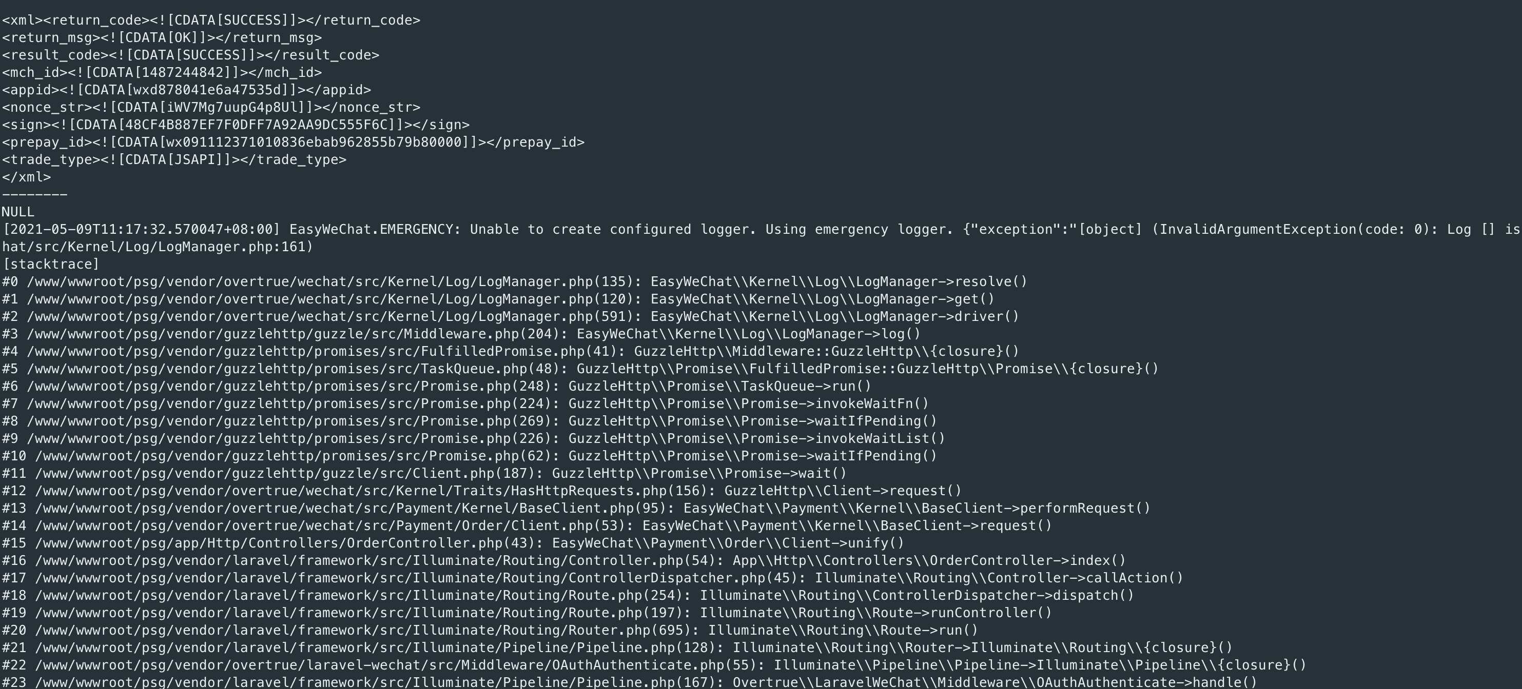 支付失败，请稍后再试 · Issue #420 · overtrue/laravel-wechat · GitHub