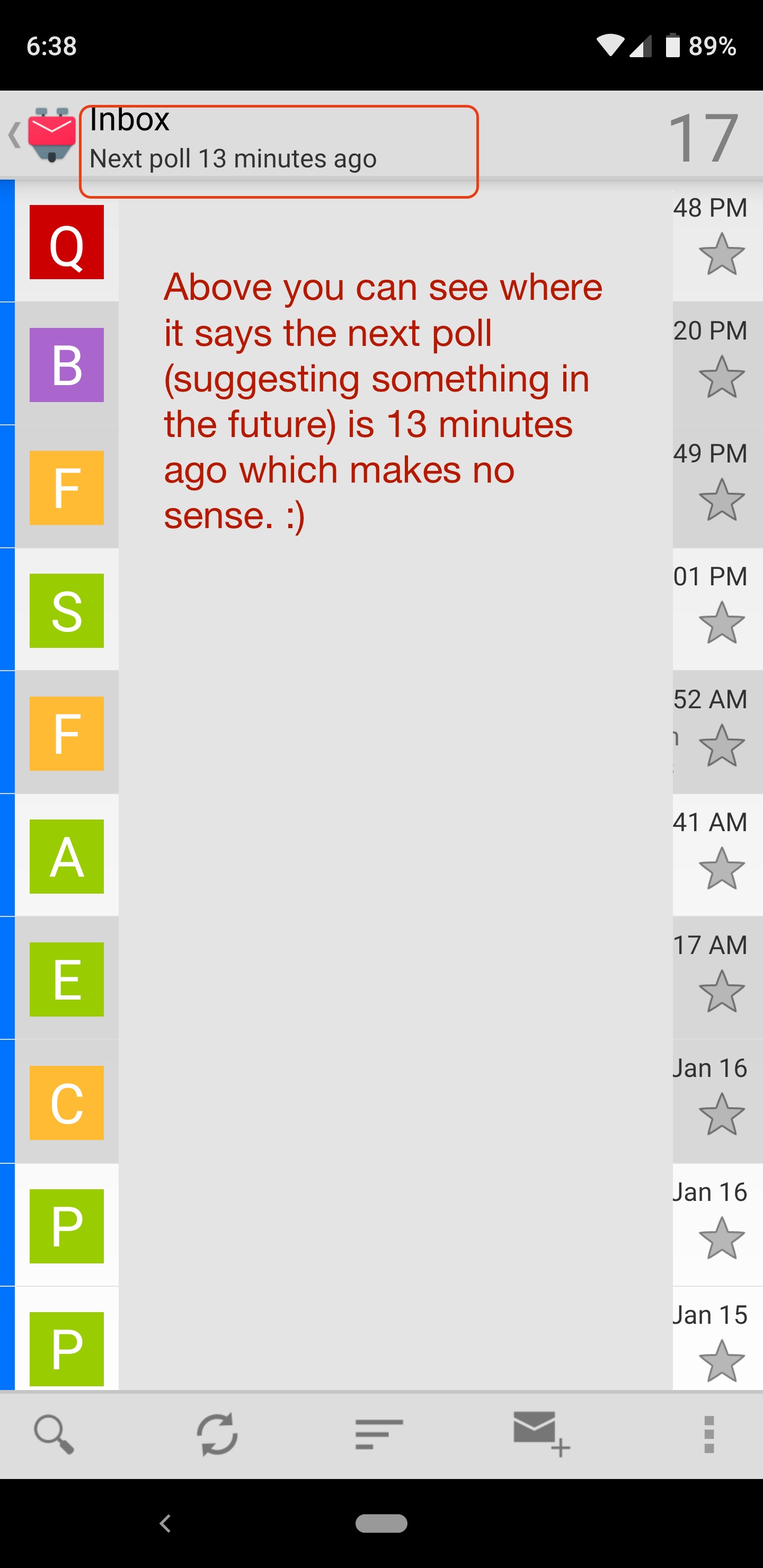 incorrect message after last poll · Issue #3422 · thunderbird/thunderbird-android · GitHub