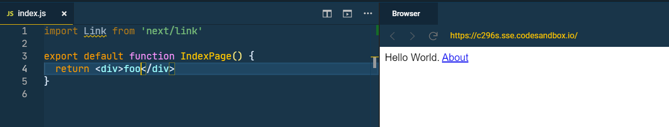 Hot Reloading doesn't work in Next.js sandbox · Issue #4684 · codesandbox/codesandbox-client ...
