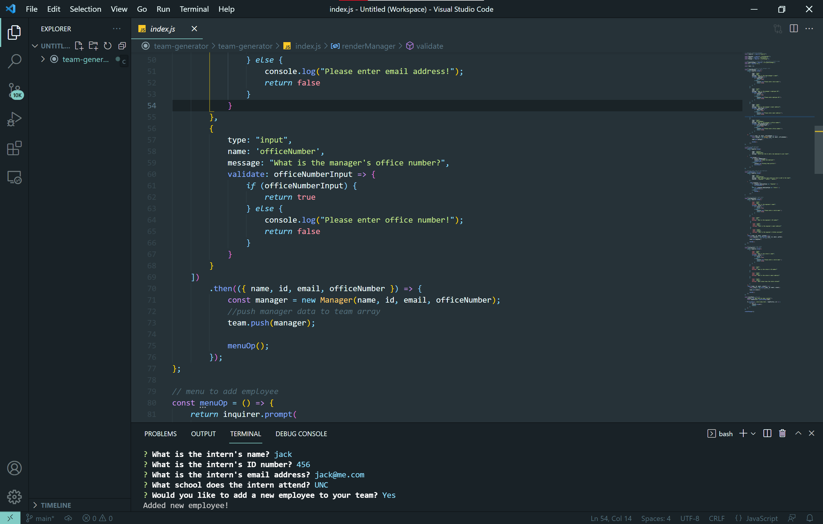 Github Javarrisb Team Generator