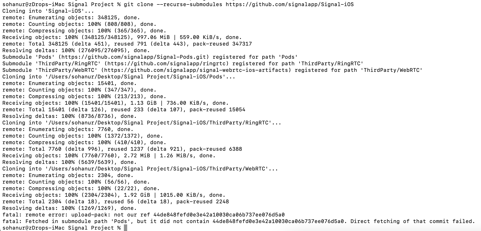 Cloning Issue · Issue 5520 · Signalapp Signal Ios · Github