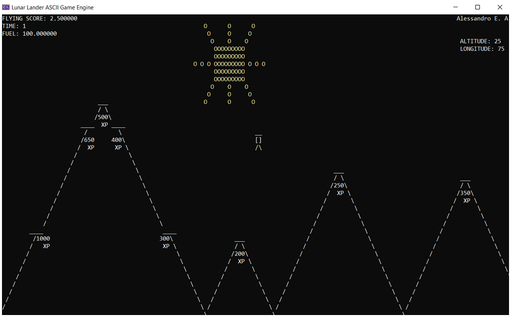 GitHub - alessandroea/Lunar_Lander_ASCIIGameEngine: ASCII-based game ...