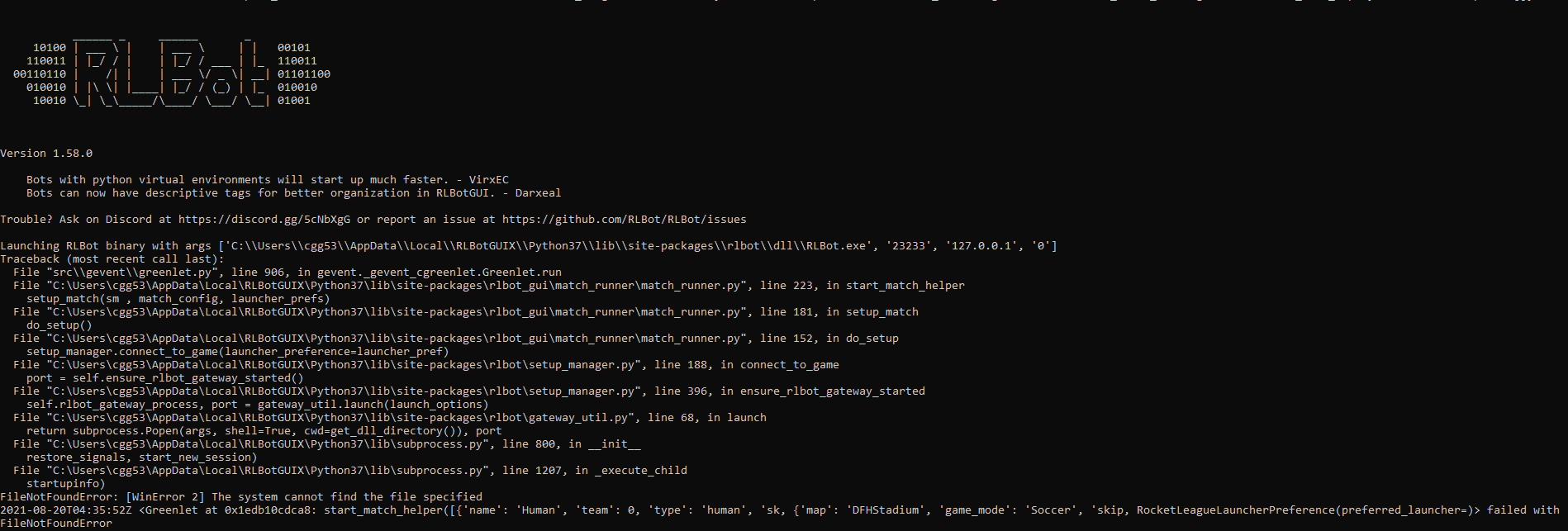 FileNotFoundError: [WinError 2] The system cannot find the file specified (ALREADY DONE ...