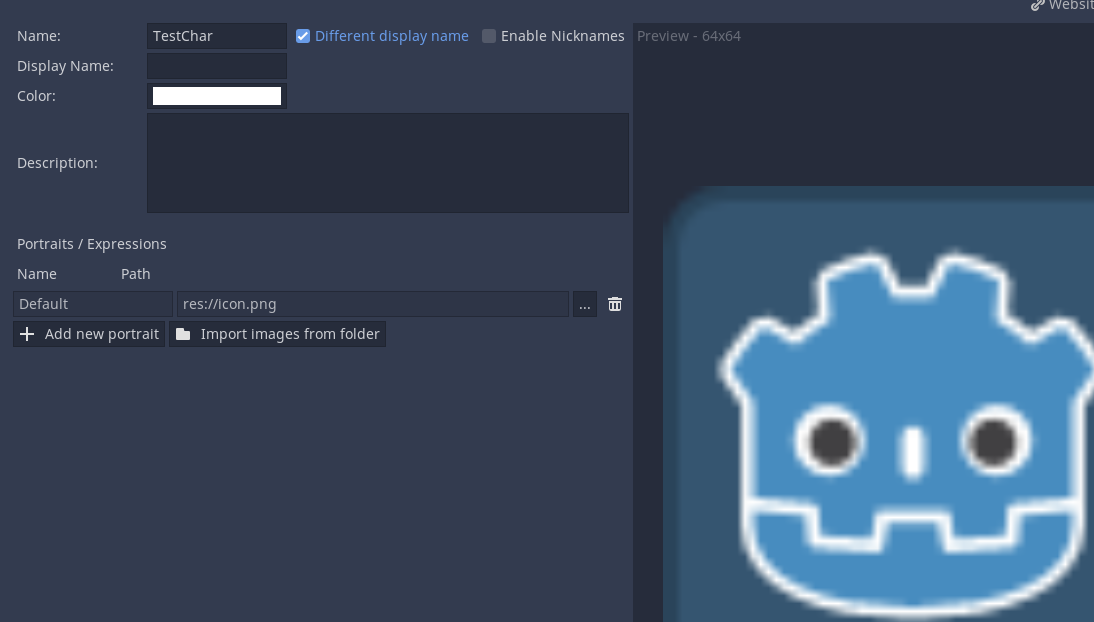 (Minor) Blank display name causes bbcode issue with name coloring · Issue #638 · dialogic-godot ...
