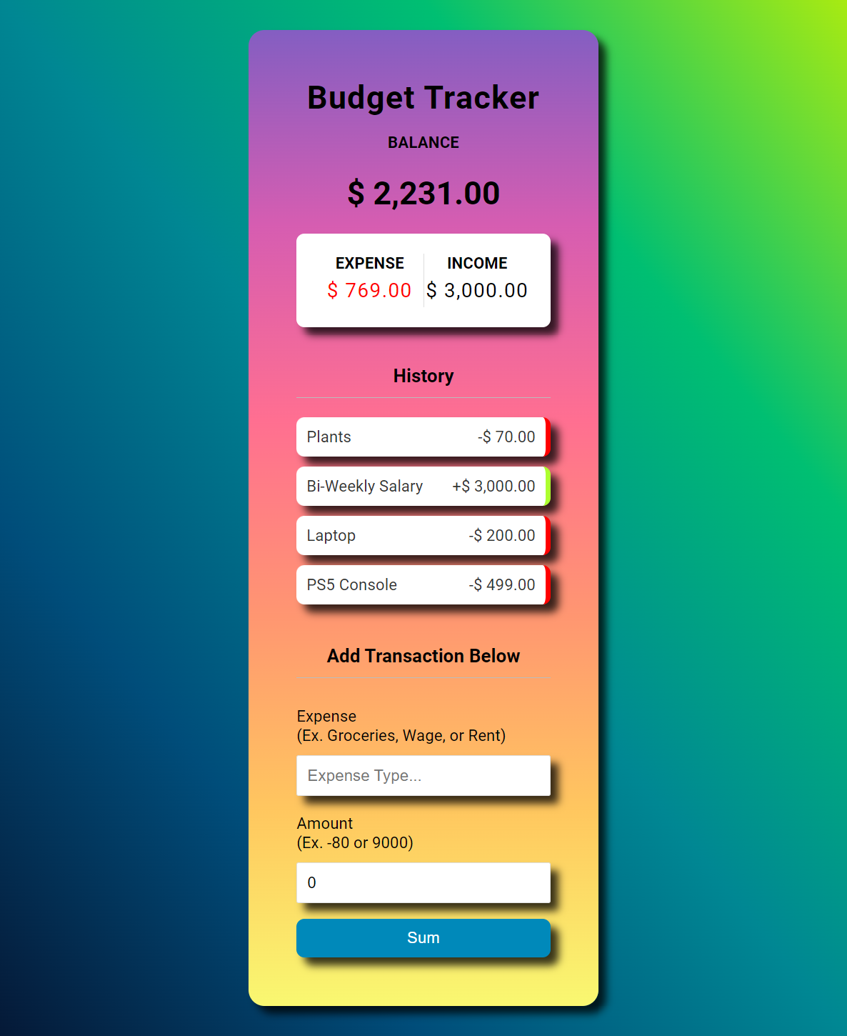 GitHub - LuiGonz/budget-tracker-react-app