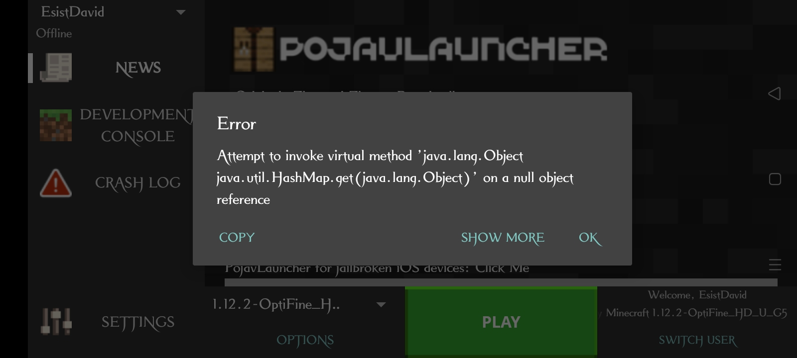 Please help what happened with my game 😭 · Issue #2430 · PojavLauncherTeam/PojavLauncher · GitHub