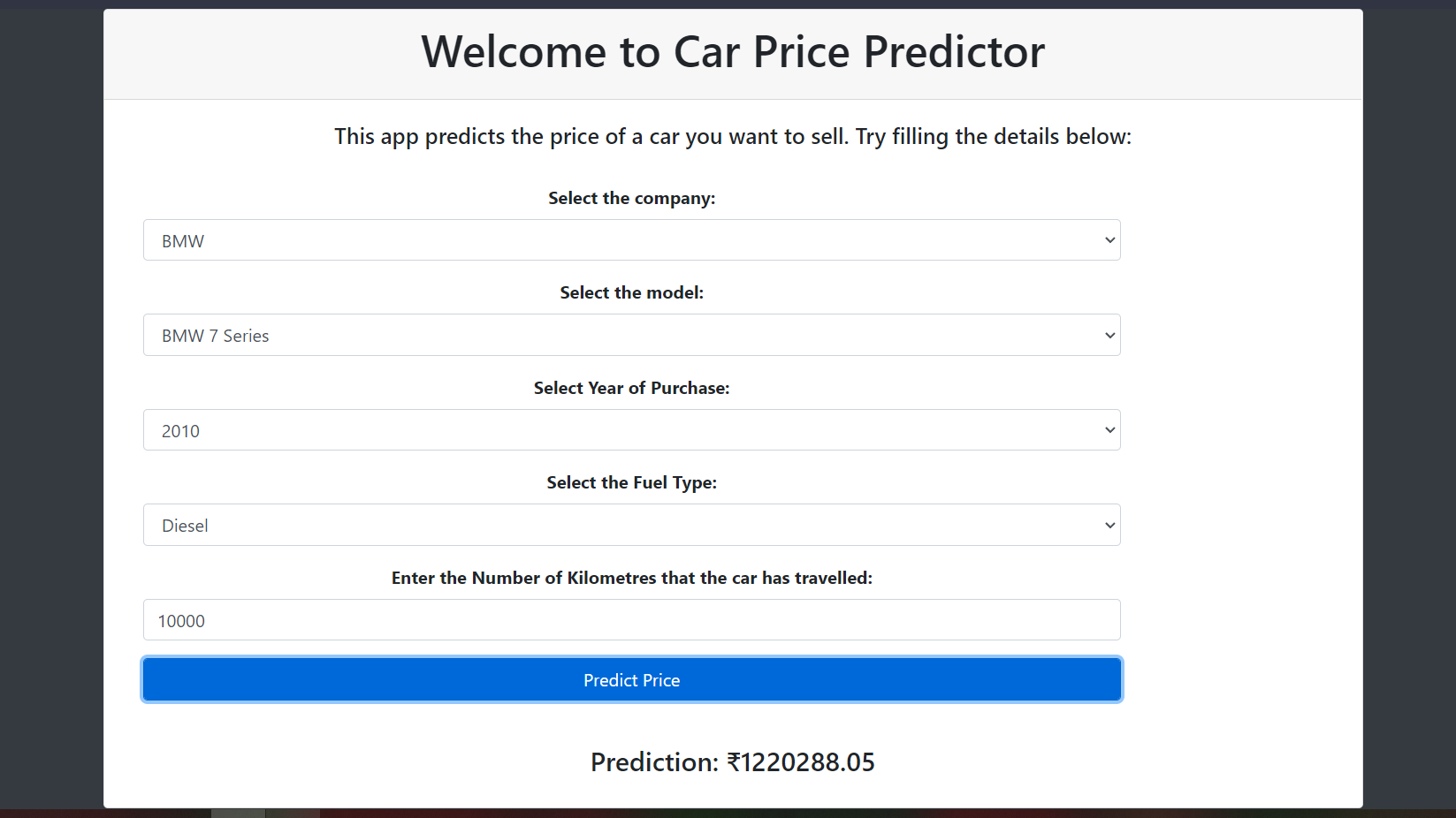 GitHub - Yug-Gujarati/Car_Prize_Predictor