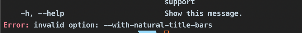 documentation: `--with-natural-title-bars` isn't an option for `brew install emacs-plus` · Issue ...