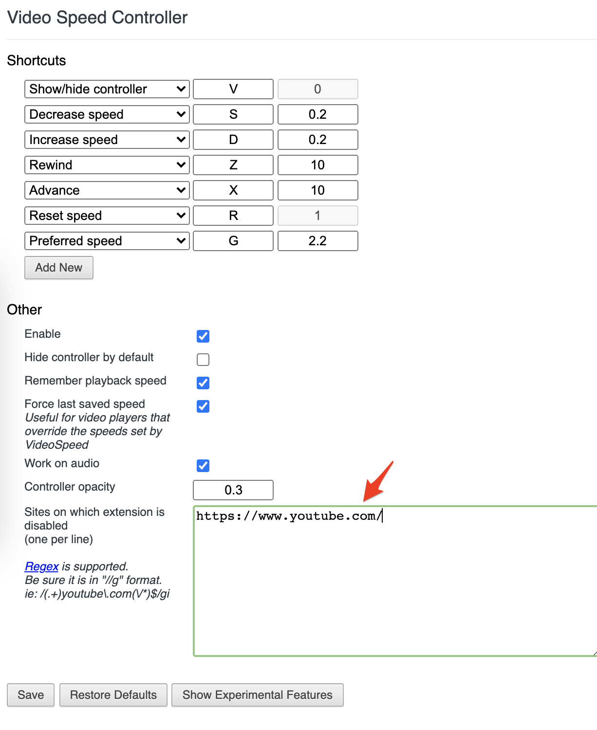 Remember playback speed & Sites disabled can result in background speed ...