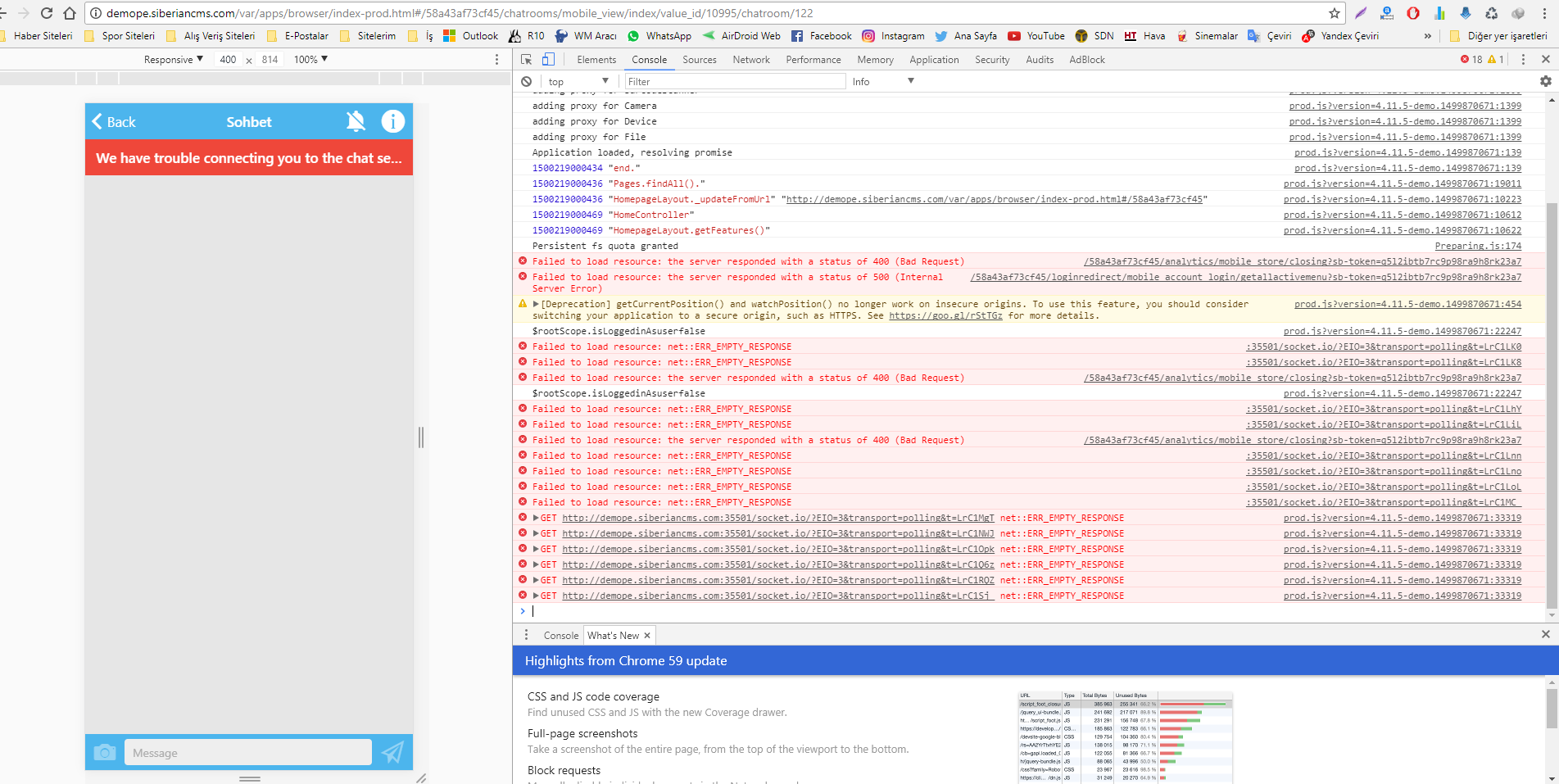 Re Failed With status Code 400 Reactjs