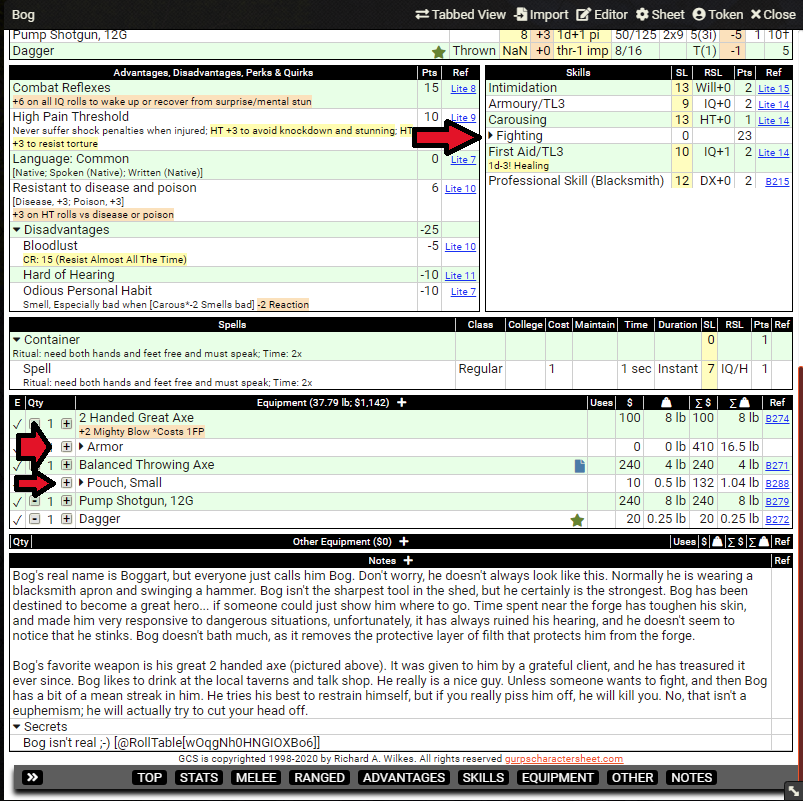 [BUG] Collapse container · Issue #838 · crnormand/gurps · GitHub
