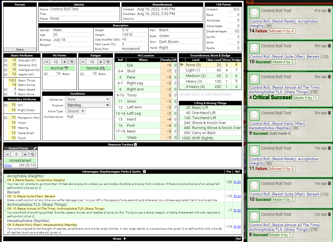 Control Roll With Name as OTF · Issue #1509 · crnormand/gurps · GitHub