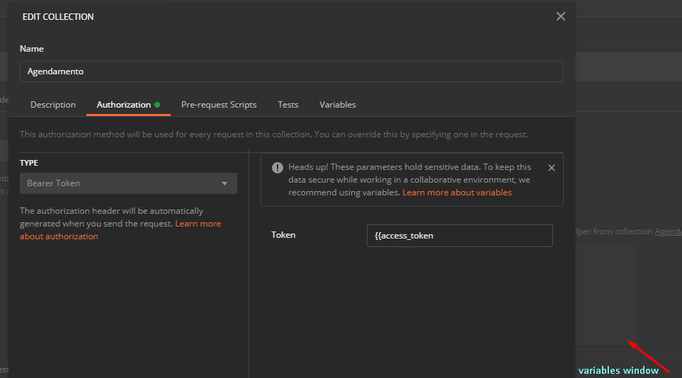 List of variables appears behind of the window · Issue #8842 · postmanlabs/postman-app-support ...