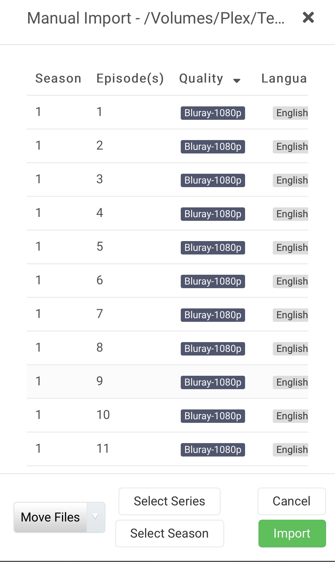 Add “Change Quality” option for Manual Import · Issue #3388 · Sonarr/Sonarr · GitHub